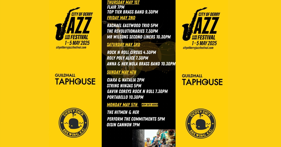 Guildhall Taphouse Jazz Line Up - Derry~Londonderry - Visit Derry