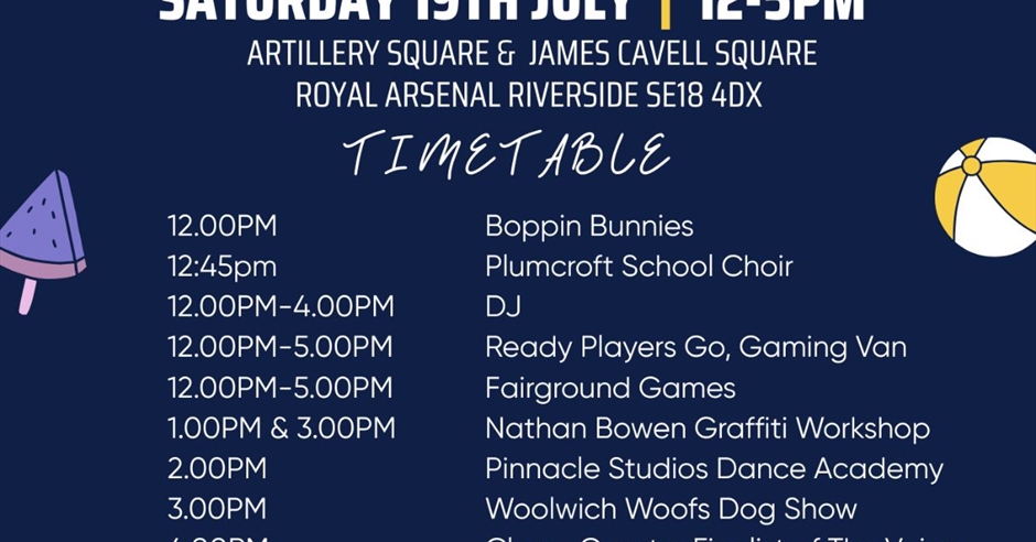 Royal Arsenal Riverside Summer Fun Day - Summer highlights in Woolwich ...