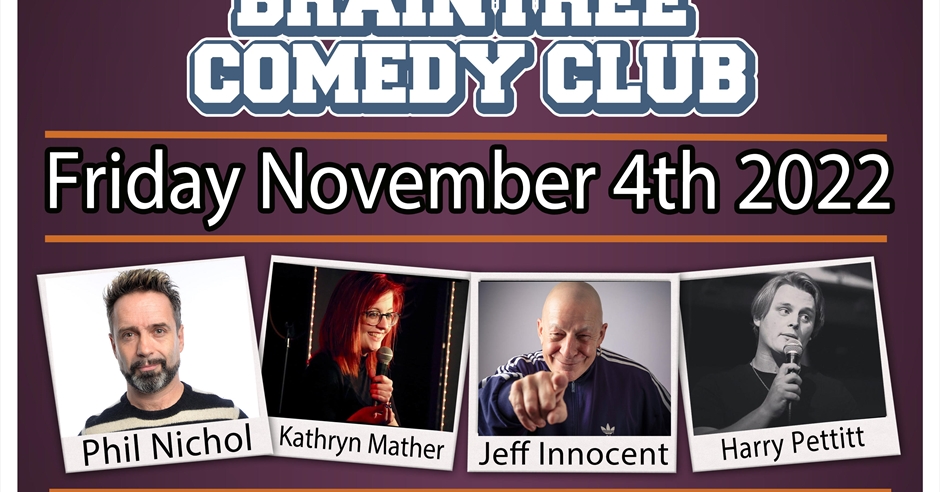 BRAINTREE COMEDY CLUB - Comedy in BRAINTREE, Braintree - Visit Essex