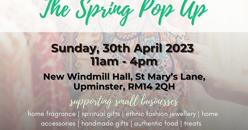 Small Business Spring Pop Up Event - Shopping Event in Upminster ...