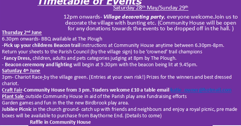Birdbrook Celebrates the Queen's Platinum Jubilee - Jubilee in Halstead ...