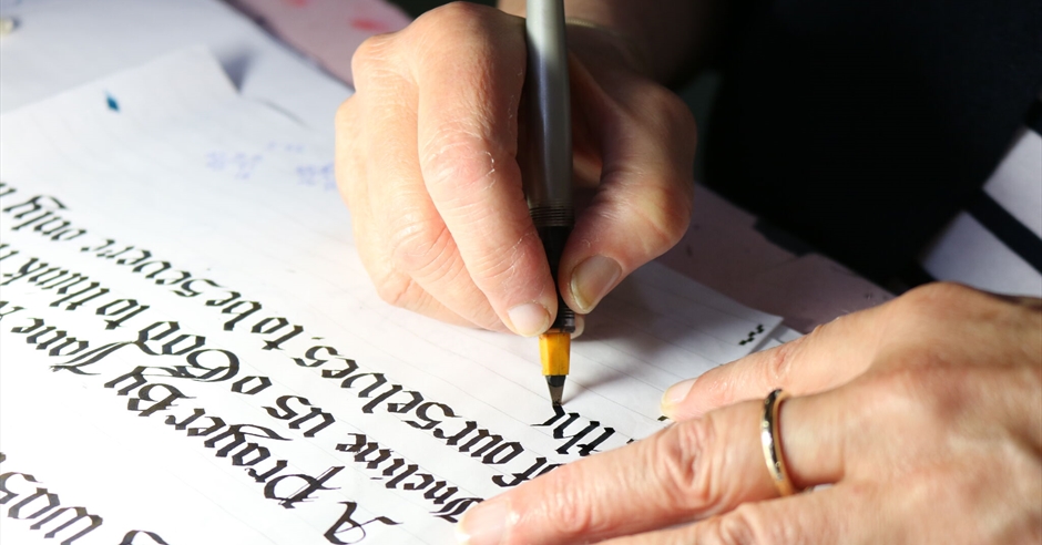 Calligraphy Work at Winchester Cathedral - Visit Hampshire
