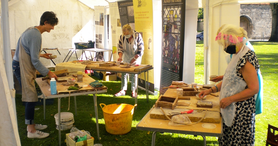 Hyde900: Medieval tile-making workshop at Winchester Cathedral Offices ...