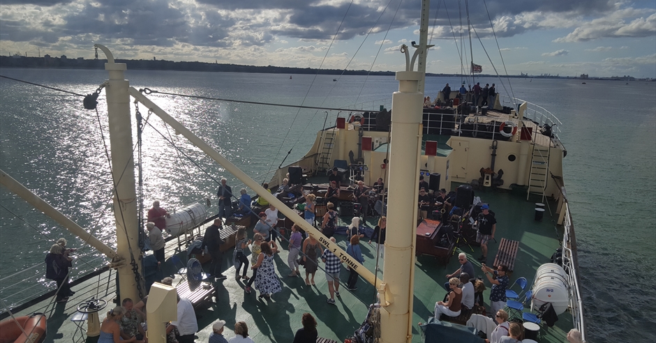 Steamship Shieldhall Music cruise with tribute band RU40 - Visit Hampshire