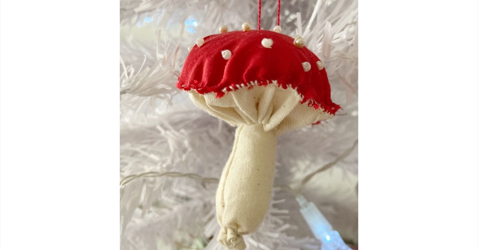Fabric Festive Mushroom - Visit 1066 Country