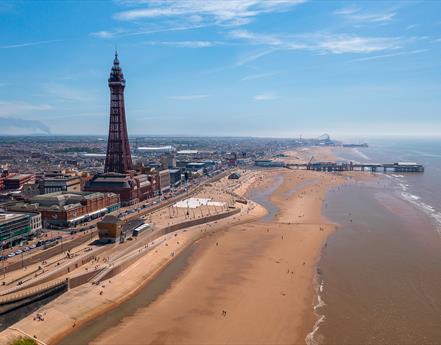 Blackpool Tower Coastline view