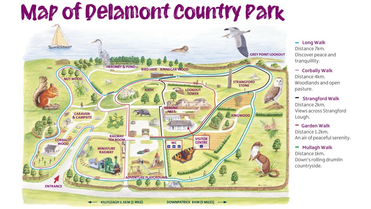 Delamont Country Park Map: The Official Tourism Website