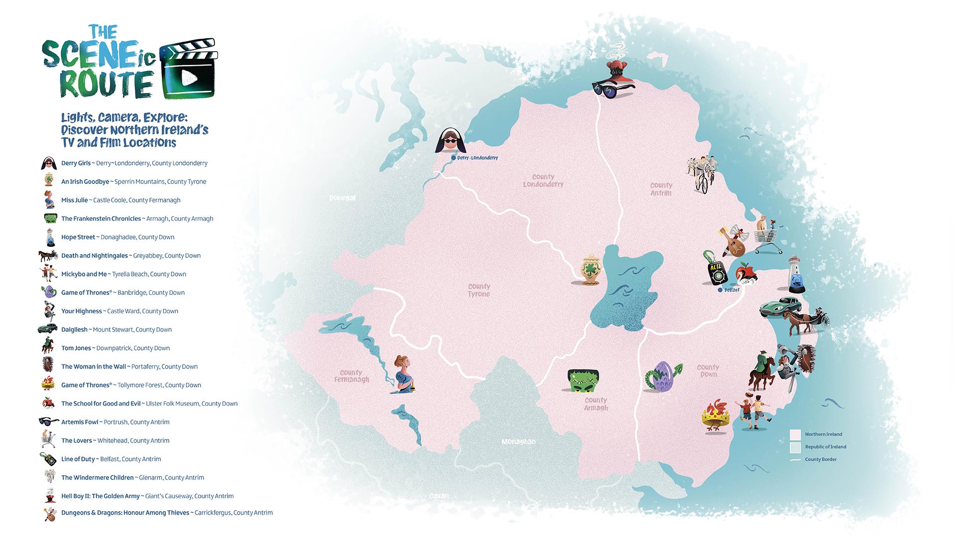 The SCENEic Route | Filming Locations Map