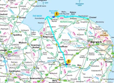 Peddars Way National Trail Walking Route - Walking Route in Fakenham ...