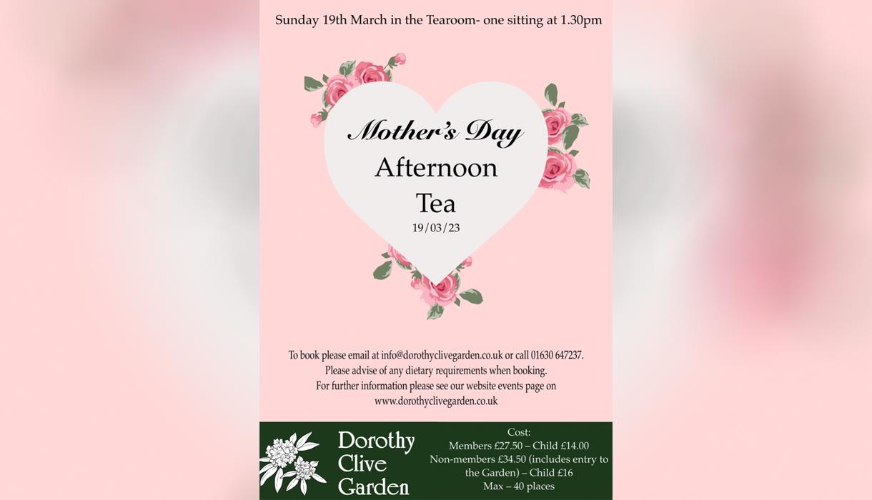Mother's Day Afternoon Tea - Visit Stoke