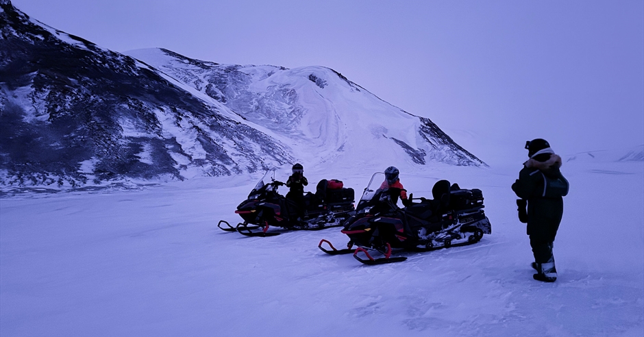 Snowmobile trip to Pingo - Snowfox Travel - Snowmobile in Longyearbyen ...
