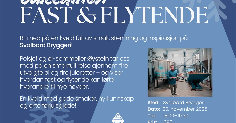 "Fast og flytende" på Svalbard Bryggeri - Mat in Longyearbyen ...