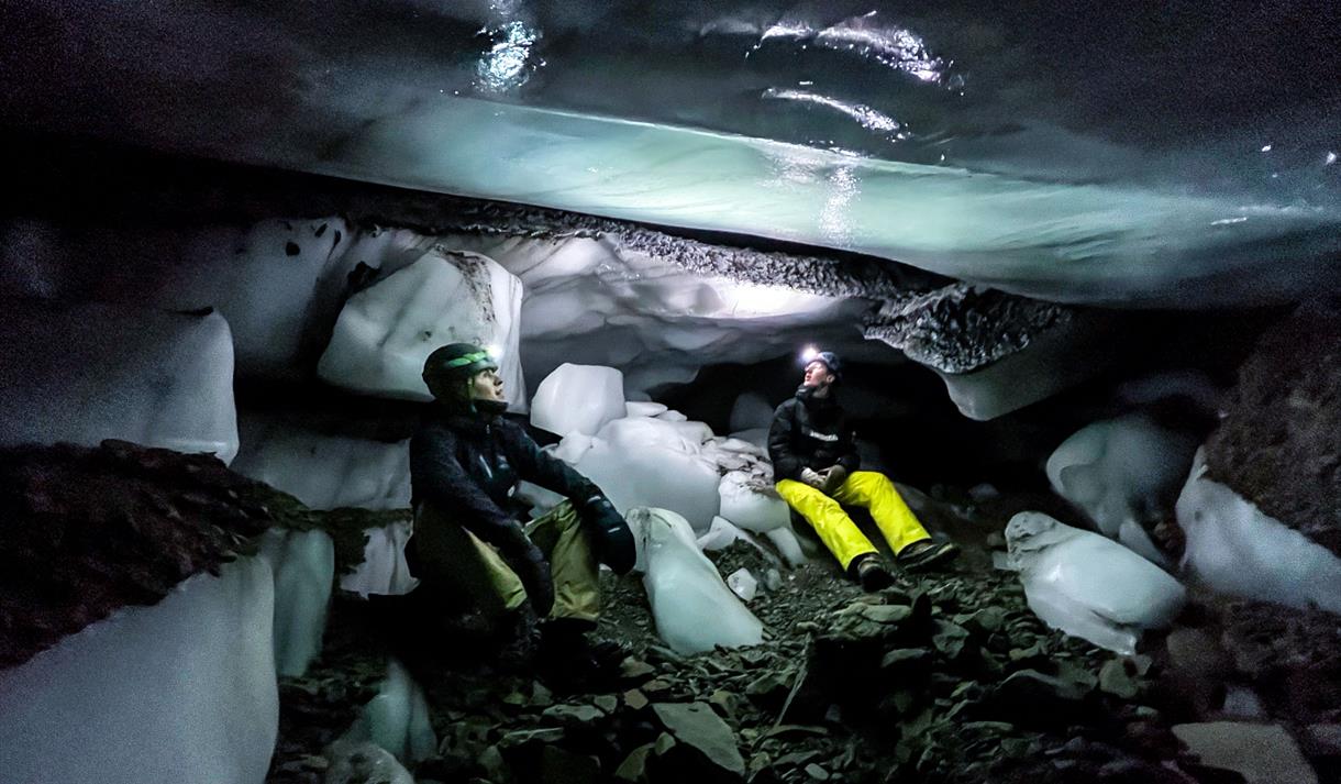 Glacier hike with ice cave visit – Snowfox Travel - Caving in ...