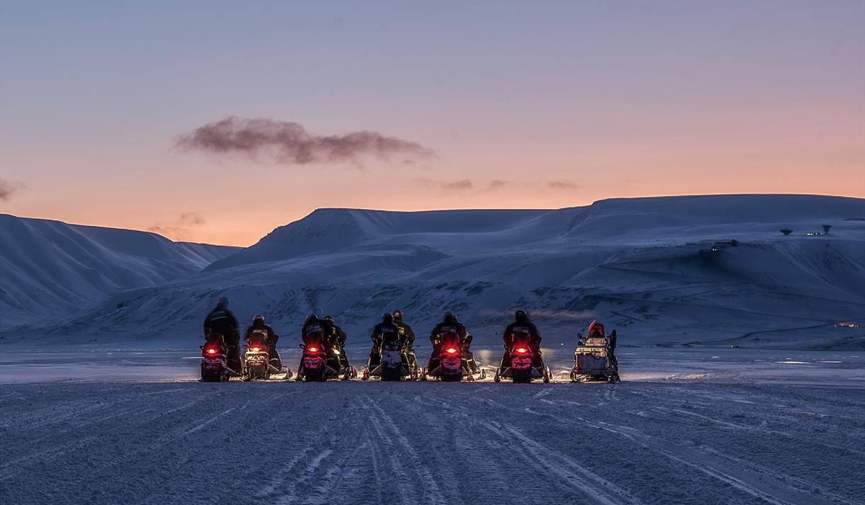 Snowmobile safari to the East Coast - Svalbard Adventures - Snowmobile ...