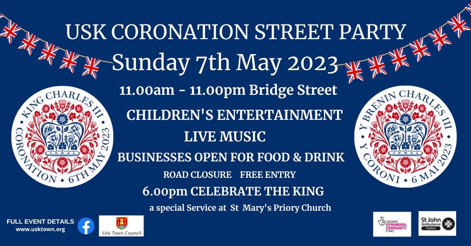 Usk's Coronation Street Party - Coronation in Usk, Usk - Visit Monmouthshire