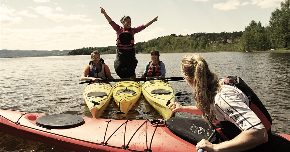 Paddling on the Telemark Canal - Telemarkskanalen