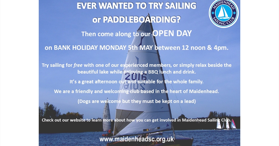 Maidenhead Sailing Club Open Day - Visit Windsor